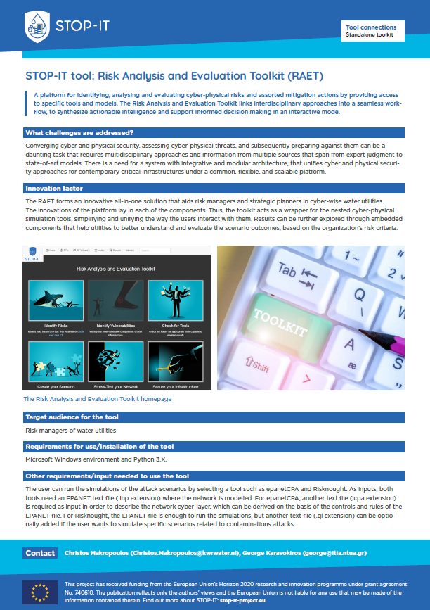 Factsheet: Risk Analysis and Evaluation Toolkit (RAET) » STOP-IT
